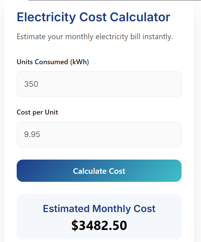 Utility Bill Calculator